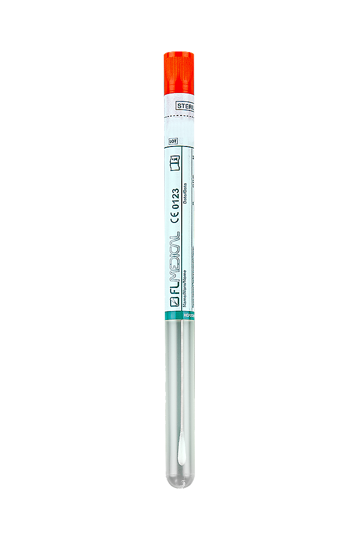 Swab in polypropylene test tube 12x150 mm (aluminium) - FL Medical ...